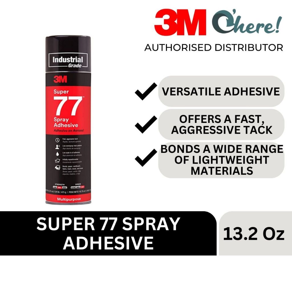 3M Super 77 Spray Adhesive 13.2 Oz (375 gm) | Shopee Singapore