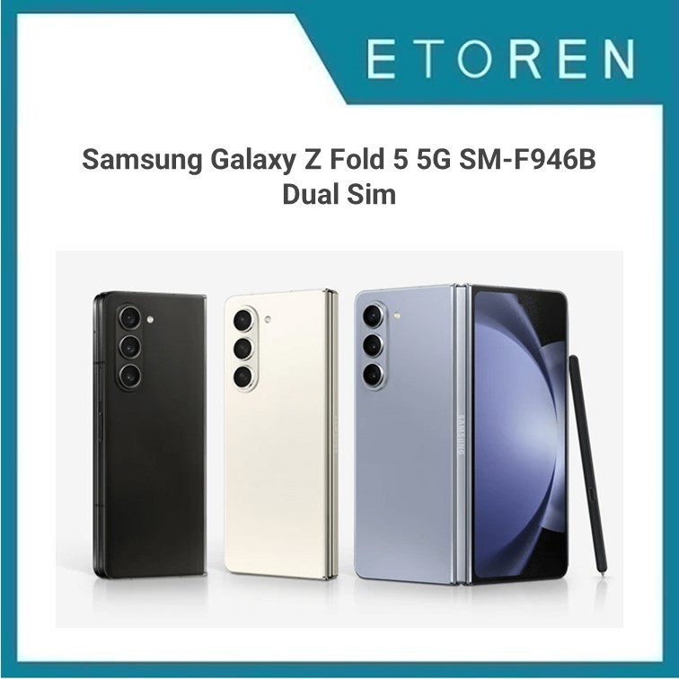 Samsung Galaxy Z Fold 5 5G SM-F946B Dual Sim 256GB Cream/Phantom Black ...