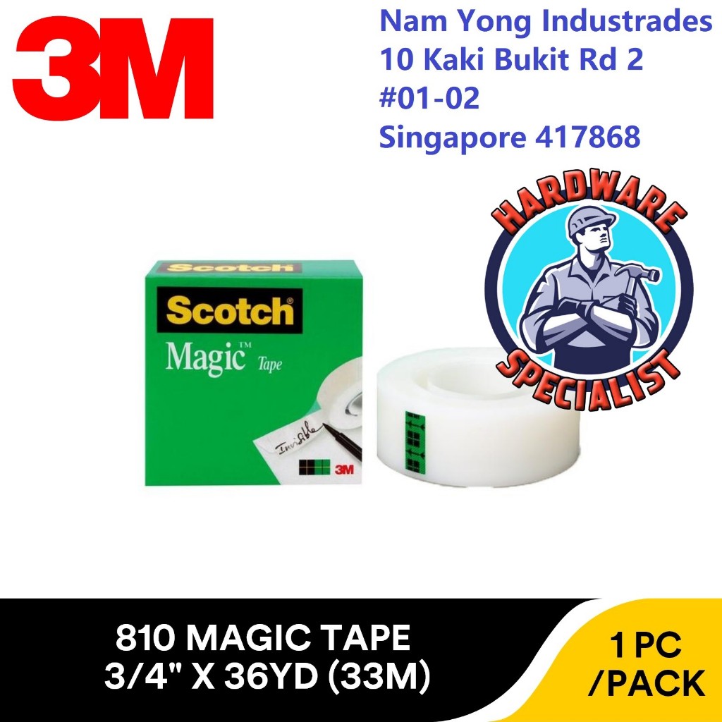 3M Scotch 810 Magic Tape (3/4 x 36YD) Photo Safe, Matte Clear Finish ...