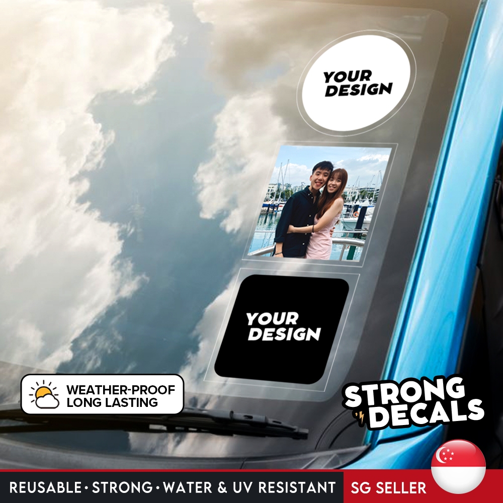 [SG Seller] Custom Static Windscreen Sticker Decal Car Motorcycle Van ...