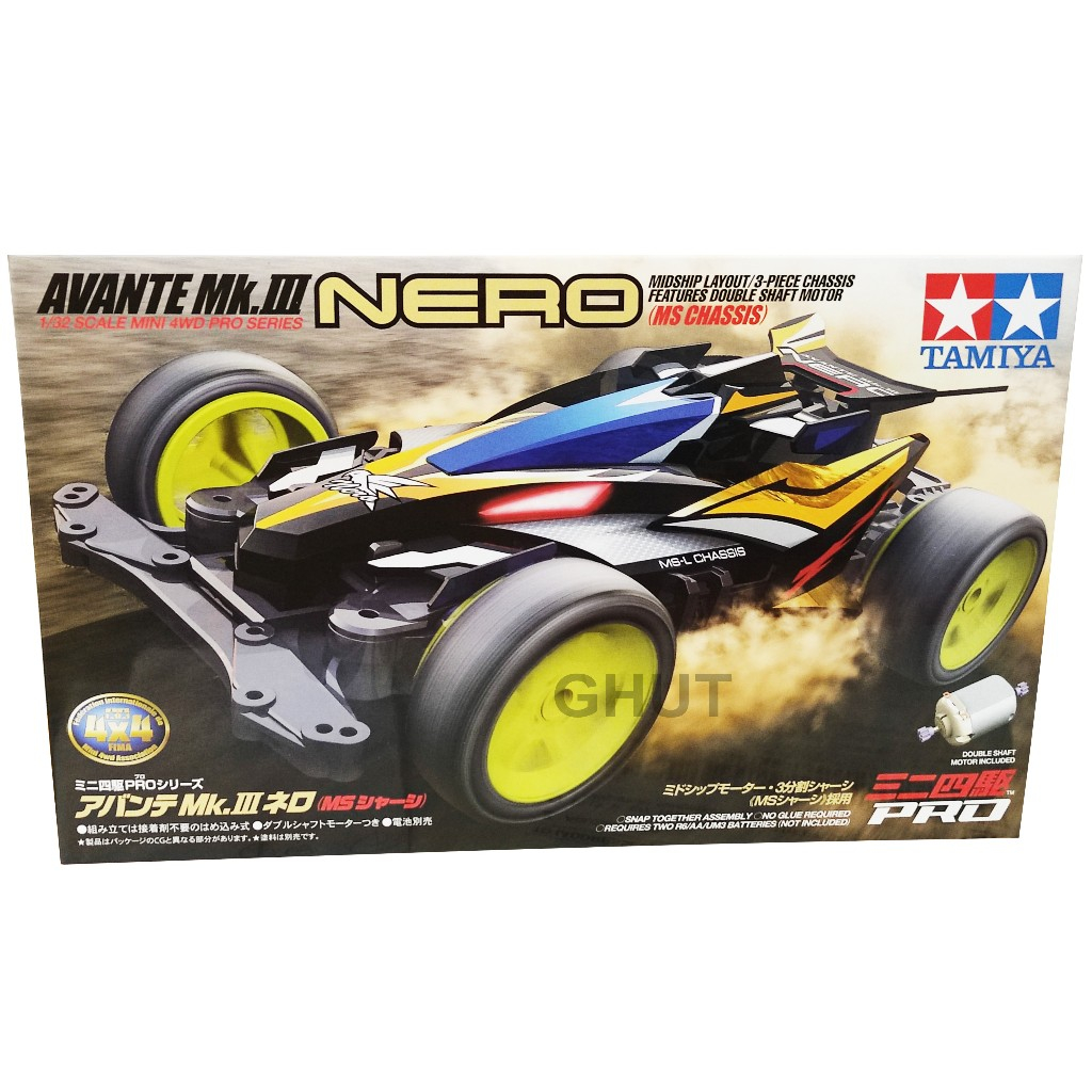 Tamiya 18627 Mini 4WD Pro Avante Mk.III Nero (MS Chassis) | Shopee ...