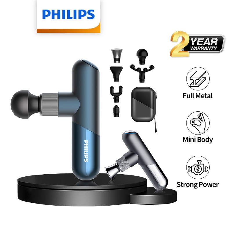 Philips Mini Massage Gun Full Metal for Muscle Percussion Deep Tissues ...