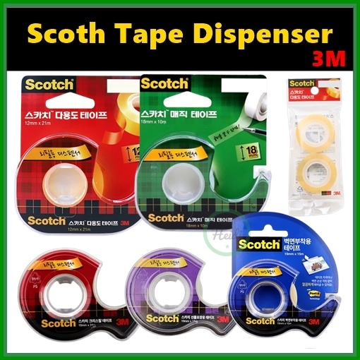 🇰🇷 3M Scotch One Touch Tape Dispenser Tape Cutter Scotch Magic ...
