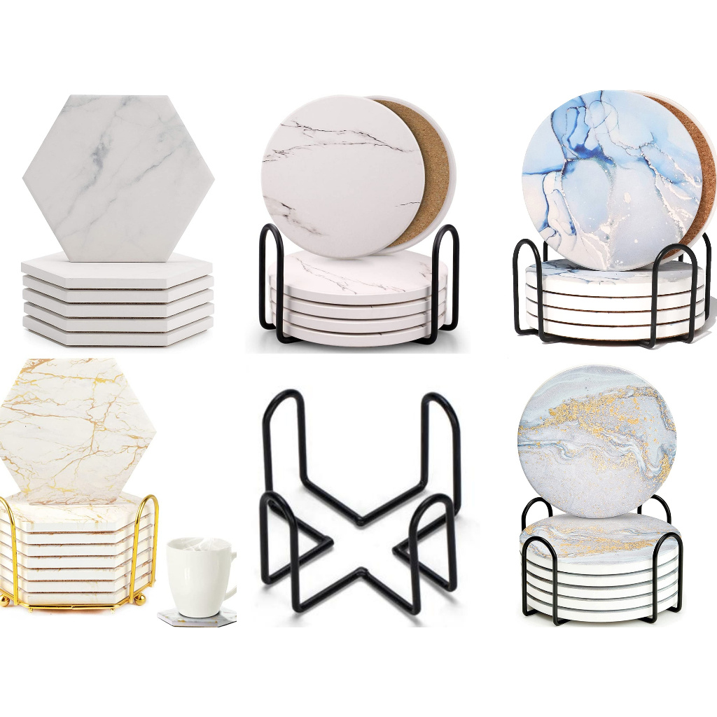 Diatomite Coasters - Absorbent and Aesthetic Circular & Hexagon Shapes ...