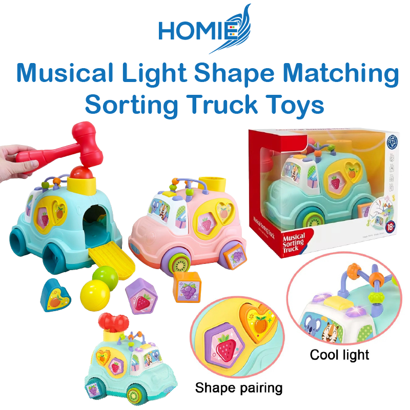 HOMIE Musical Light Shape Matching Sorting Truck Sets/Multi Early ...