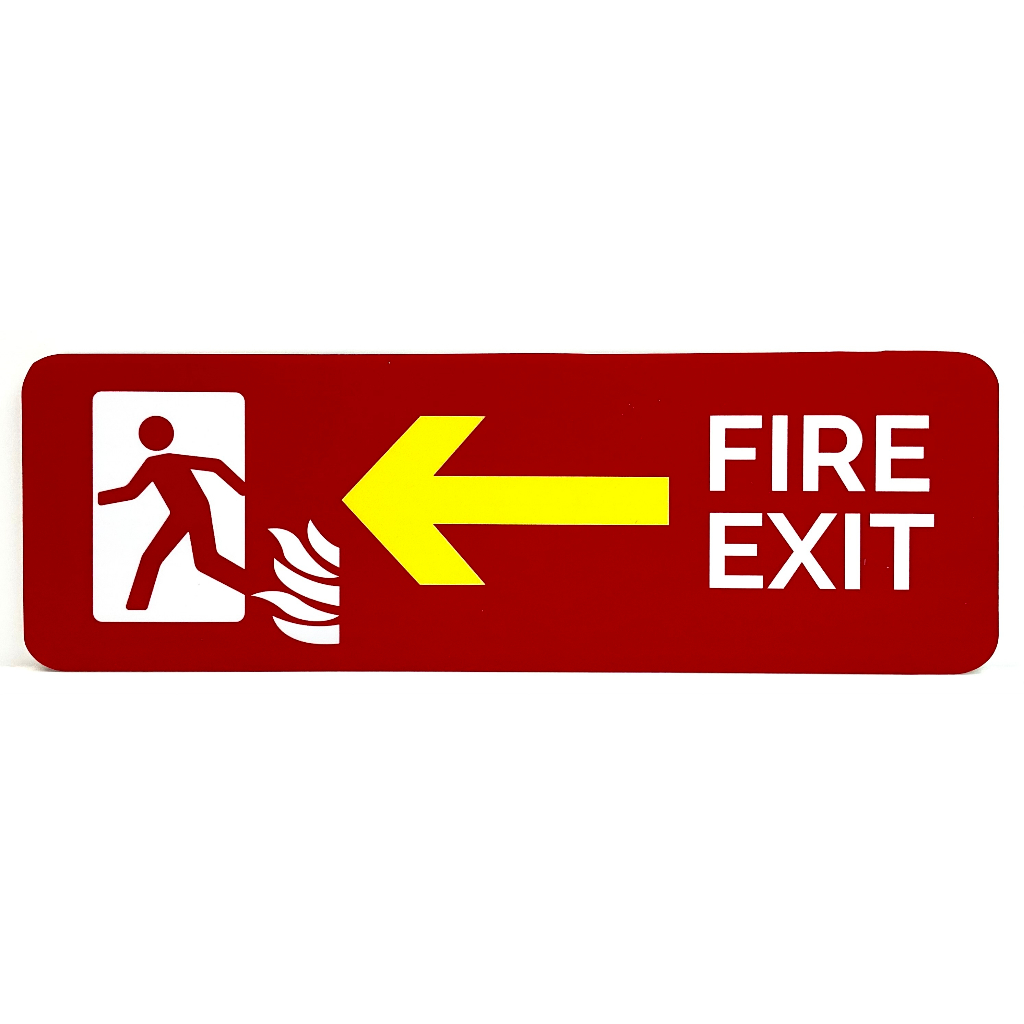 FIRE EXIT SIGN/SIGNAGE | 295mm x 95mm | EXIT SIGN, DIRECTION SIGN ...