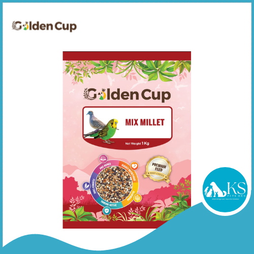 Golden Cup Mix Millets 1kg for Parrot Bird Food Diet | Shopee Singapore