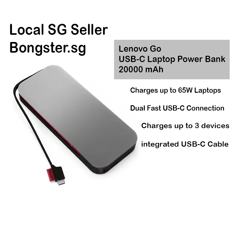Lenovo Go USB-C Laptop Power Bank 20000mAh PBLG2W | Shopee Singapore