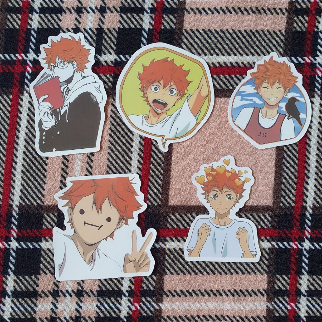 [SG] 5 PCS Haikyuu Vinyl Stickers! Waterproof Anime Hinata Shoyo ...