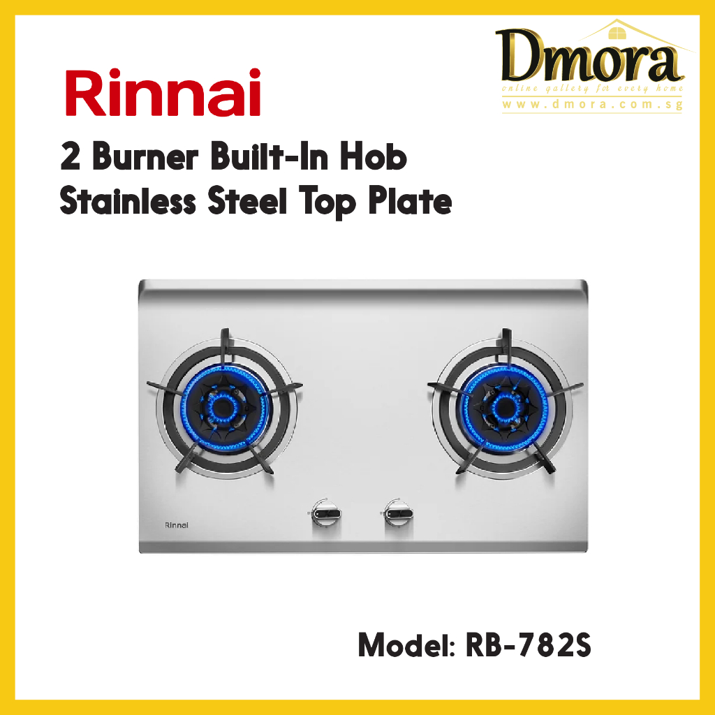 Rinnai RB-782S 2 Burner Built-In Hob Stainless Steel Top Plate | Shopee Singapore
