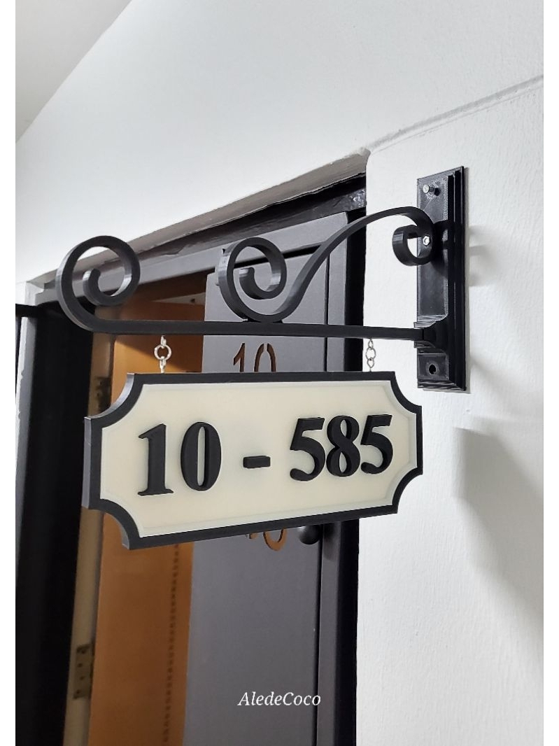 SG 3D printed unit number plate Classic design outdoor deco home deco ...