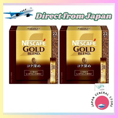 Nestle Nescafe Gold Blend Stick Coffee Deep Rich 22P x 2 Boxes 【Direct ...
