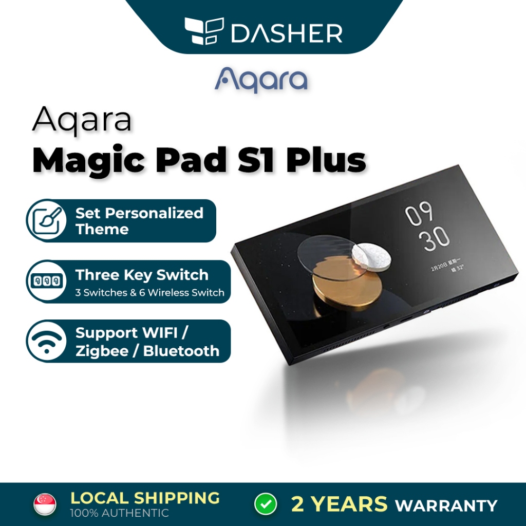 Aqara Magic Smart Switch S1 Plus 7 Inch Screen Personalized Theme Touch ...