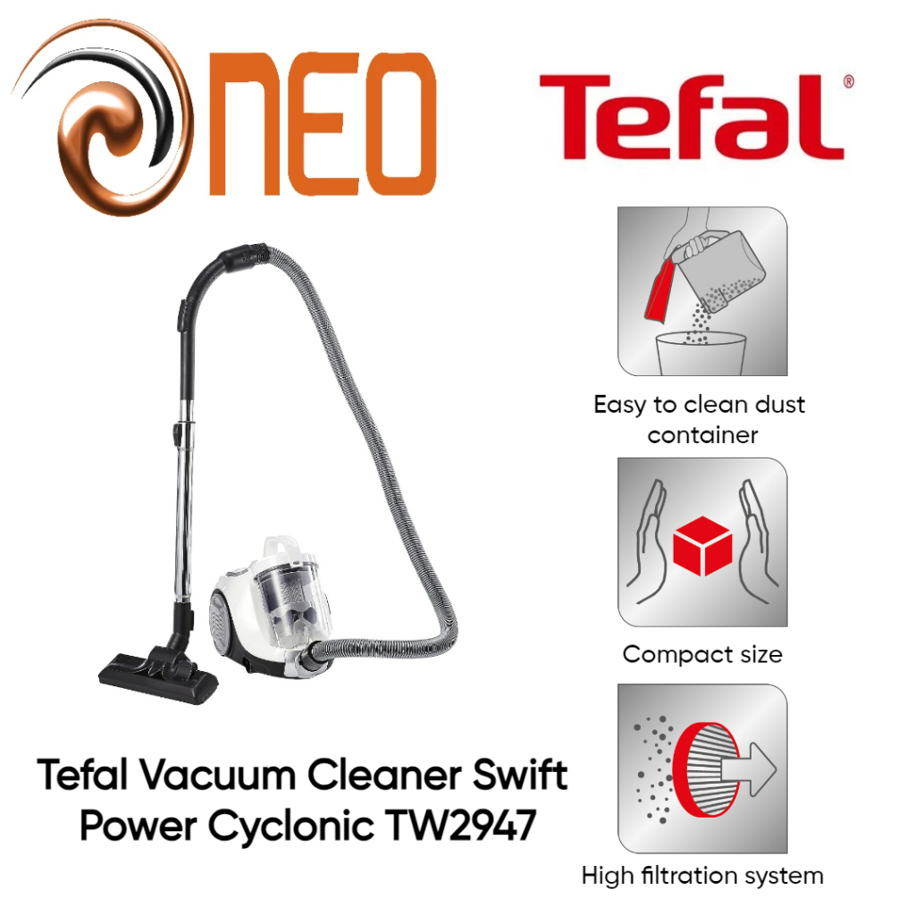 Tefal Vacuum Cleaner Swift Power Cyclonic TW2947 - 2 YEARS WARRANTY ...