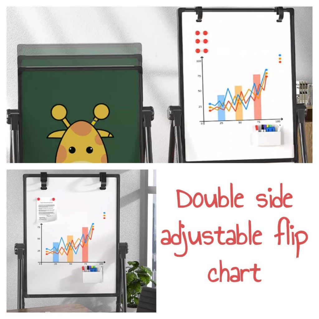 Double side adjustable flip chart | Shopee Singapore