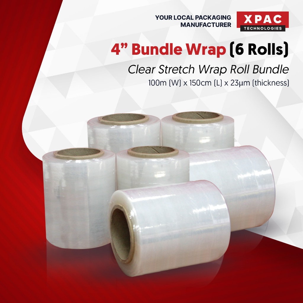 10cm Bundle Wrap - Packet of 6 Rolls | XPAC Technologies - Cling Wrap ...
