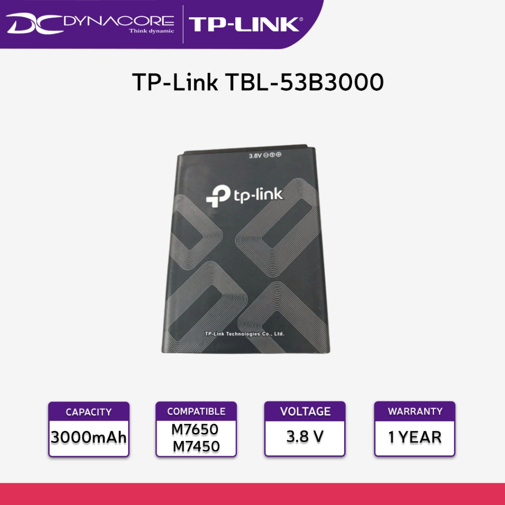 TP-Link TBL-53B3000 3000mAh Battery for M7450 M7650 Mobile Hotspots ...