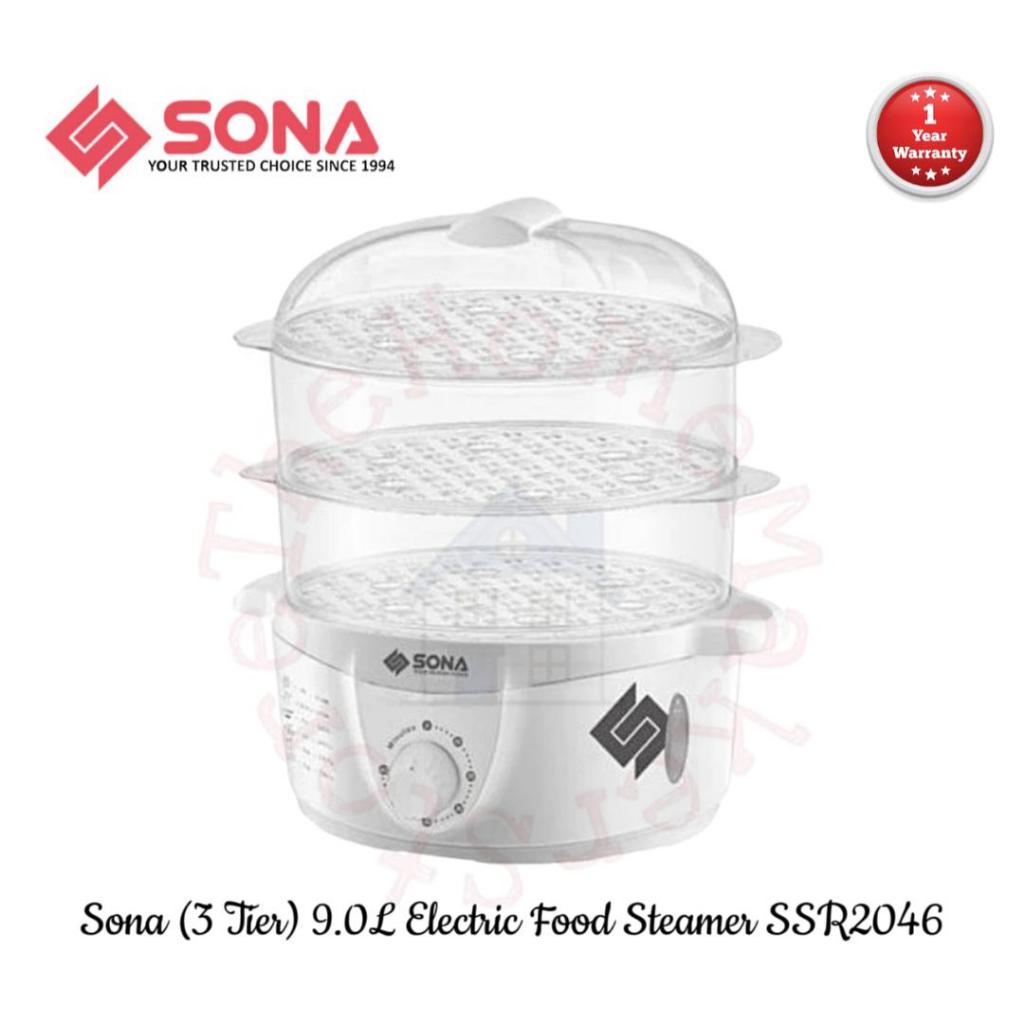 Sona 9.0L (3 Tier) Electric Food Steamer SSR2046 | SSR 2046 (1 Year ...