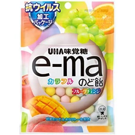 [Direct from Japan] UHA e-ma/ema Nodo Ame/Throat Candy/Colorful Fruit Change/Grape 50g | Shopee ...