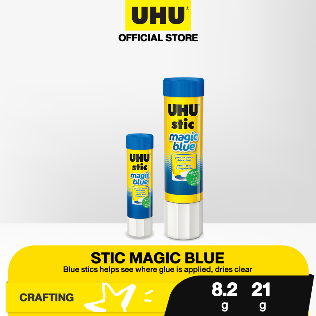 UHU Stic Magic Blue Glue Stick, 8.2g/21g | Shopee Singapore