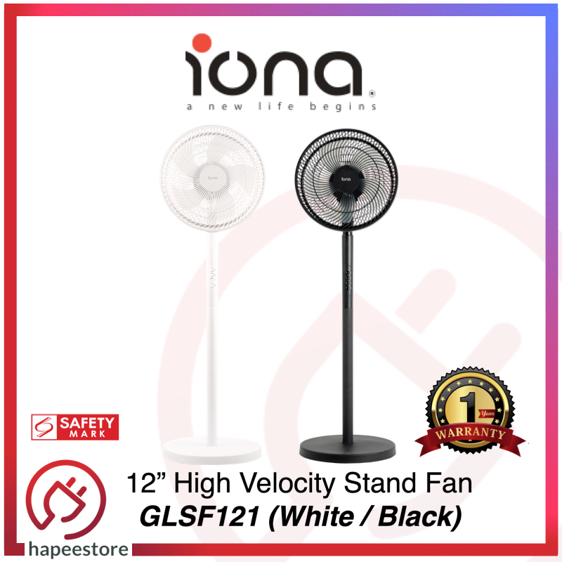 IONA 12 Inch Air Circulation Standing Fan | High Velocity Oscillating ...
