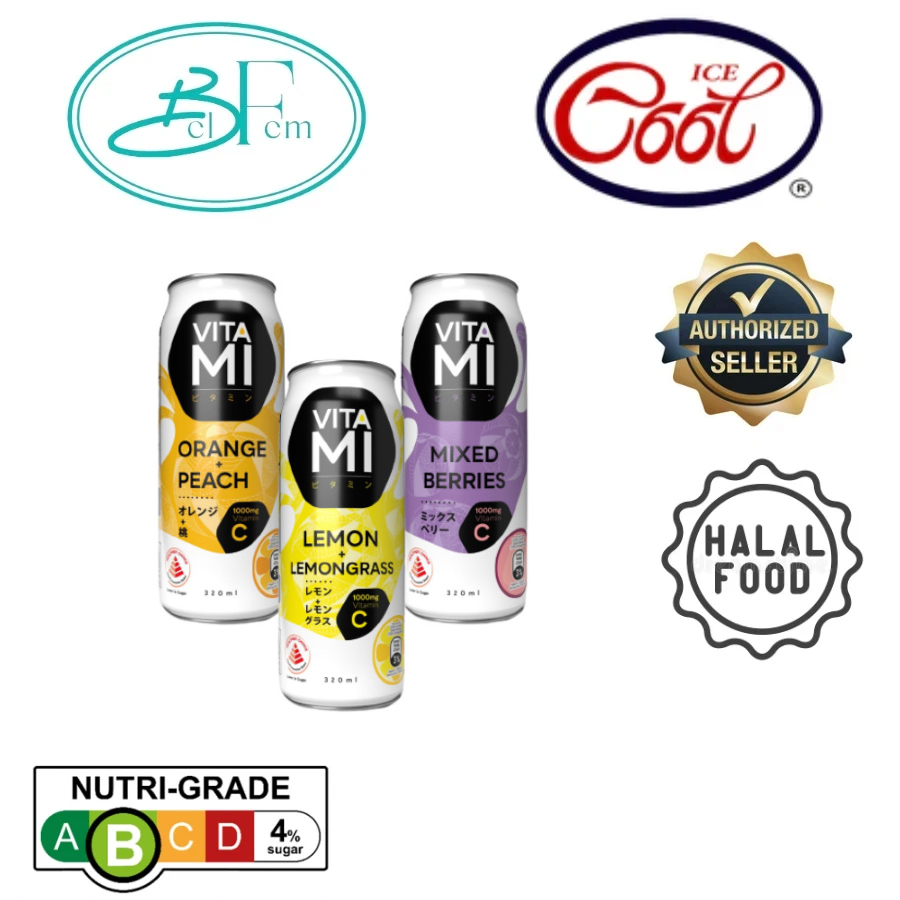 Vitami Sparkling Vitamin Drink 320ml x 24 Cans | 1000mg Vitamin C ...