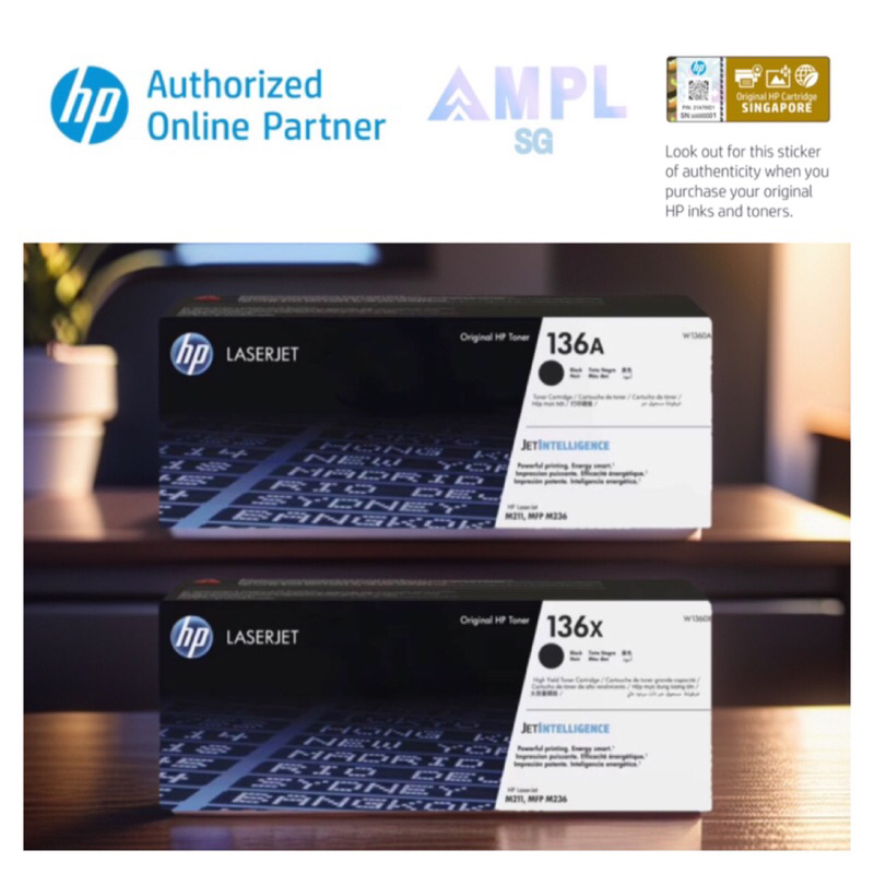 Genuine HP 136A | HP 136X Black Original LaserJet Toner Cartridge for ...