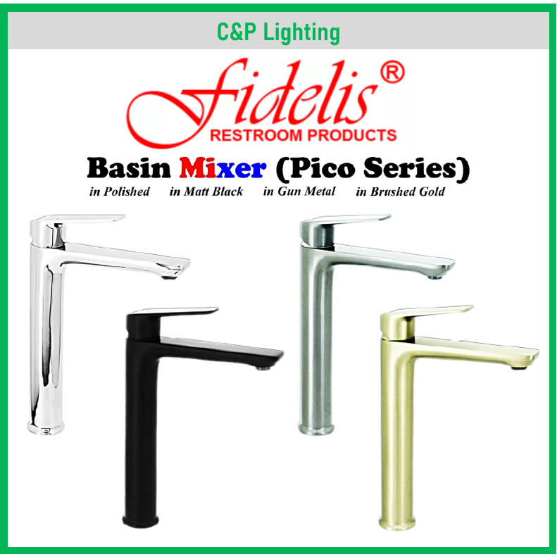 Fidelis Pico Series Tall Basin Mixer Hot and Cold Tap FT-69A2 | Shopee ...