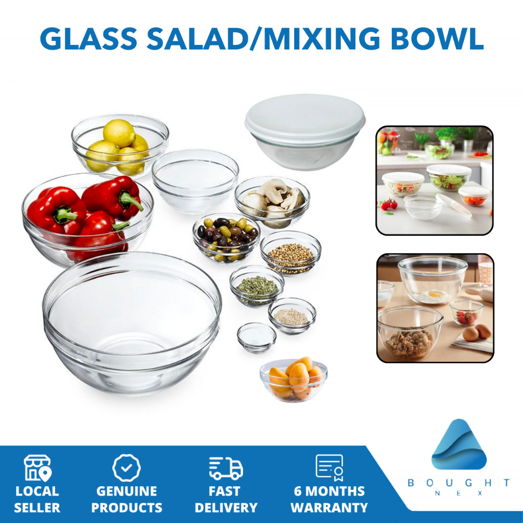 Luminarc Empilable Mixing Salad Multipurpose Bowl Tempered Glass ...