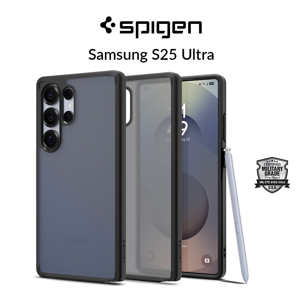 Spigen Samsung S25 Ultra Case 6.9" Ultra Hybrid Frost Back Matte Drop ...