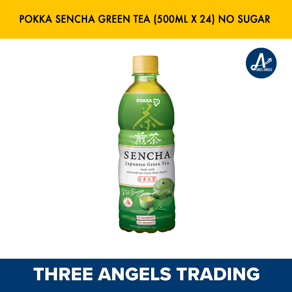 Pokka Sencha Green Tea (500ml x 24) No Sugar | Shopee Singapore