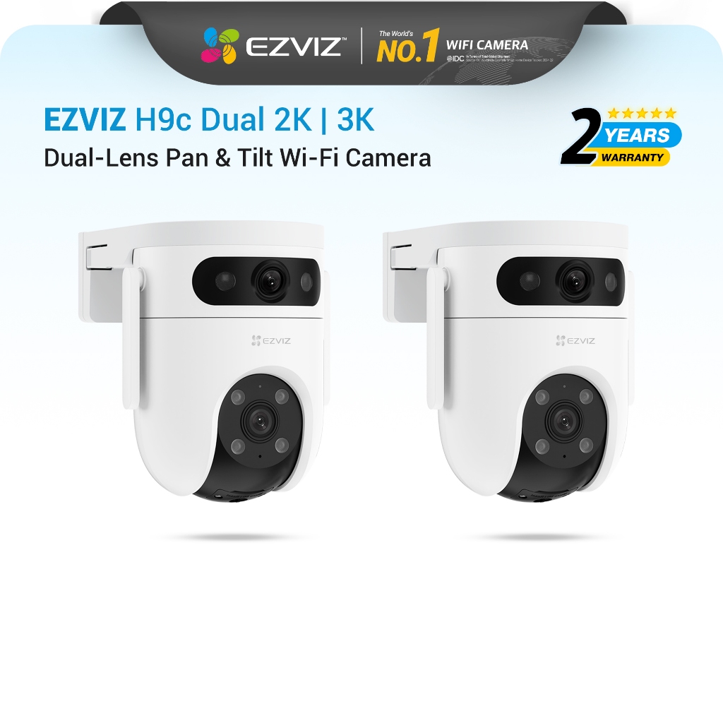 EZVIZ H9c Dual 2K | 3K Dual-Lens Pan & Tilt Wi-Fi Camera | Shopee Singapore