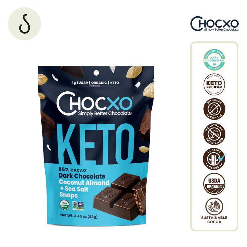 (SMART SNACKS) ChocXO Dark Organic Chocolate Snaps - Single Pack ...