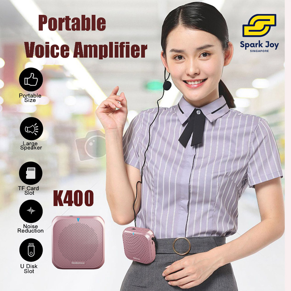 【SG】Rolton Voice Amplifier Mic Speaker Mini Bluetooth Microphone Speaker For Teacher Tour Guide ...