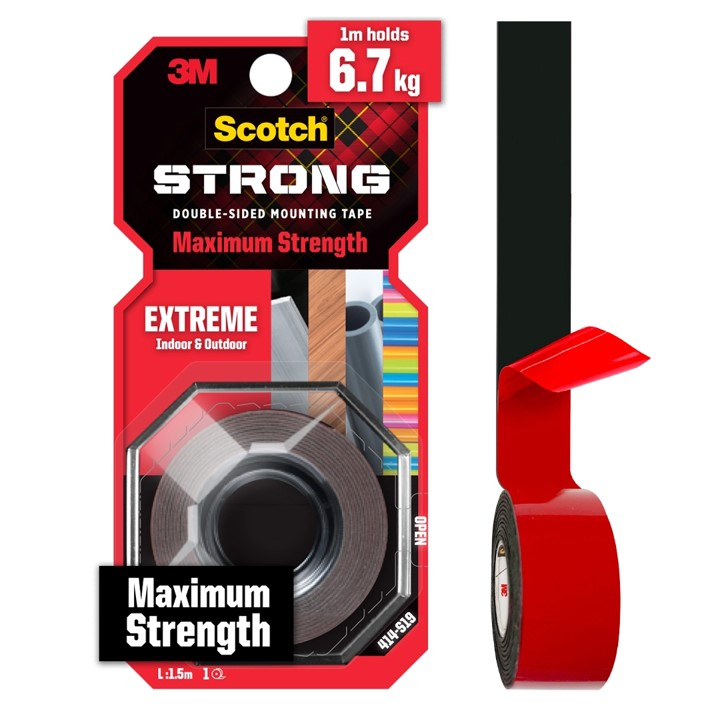 [SG SELLER] 3M Scotch® Extreme Strong Maximum Strength Double Sided Mounting Tape 414 410-S19 ...