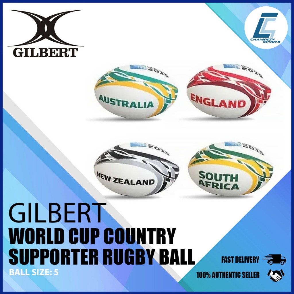 Gilbert World Cup 2015 Country Supporter Rugby Ball (Size: 5) (500-0020 ...