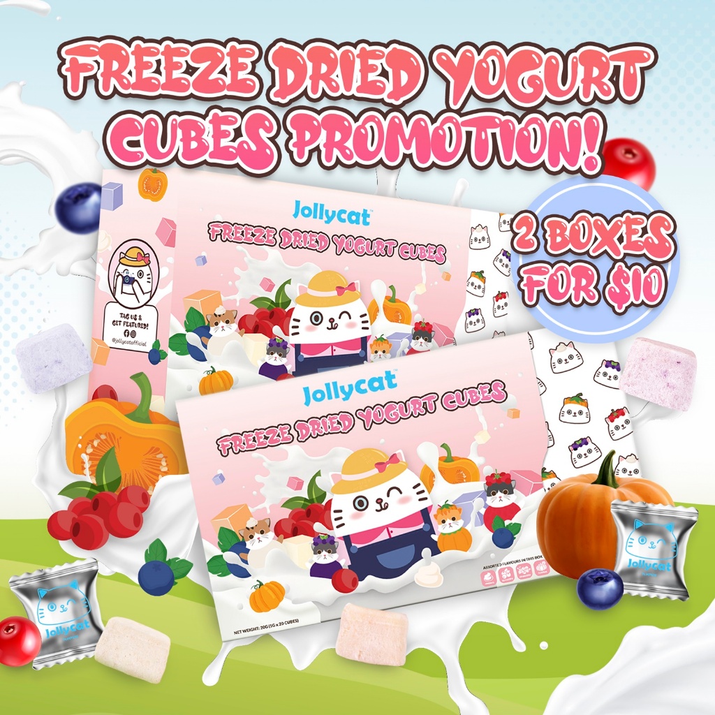 Jollycat Freeze Dried Yogurt Cubes 20g (1g x 20 cubes) | Shopee Singapore