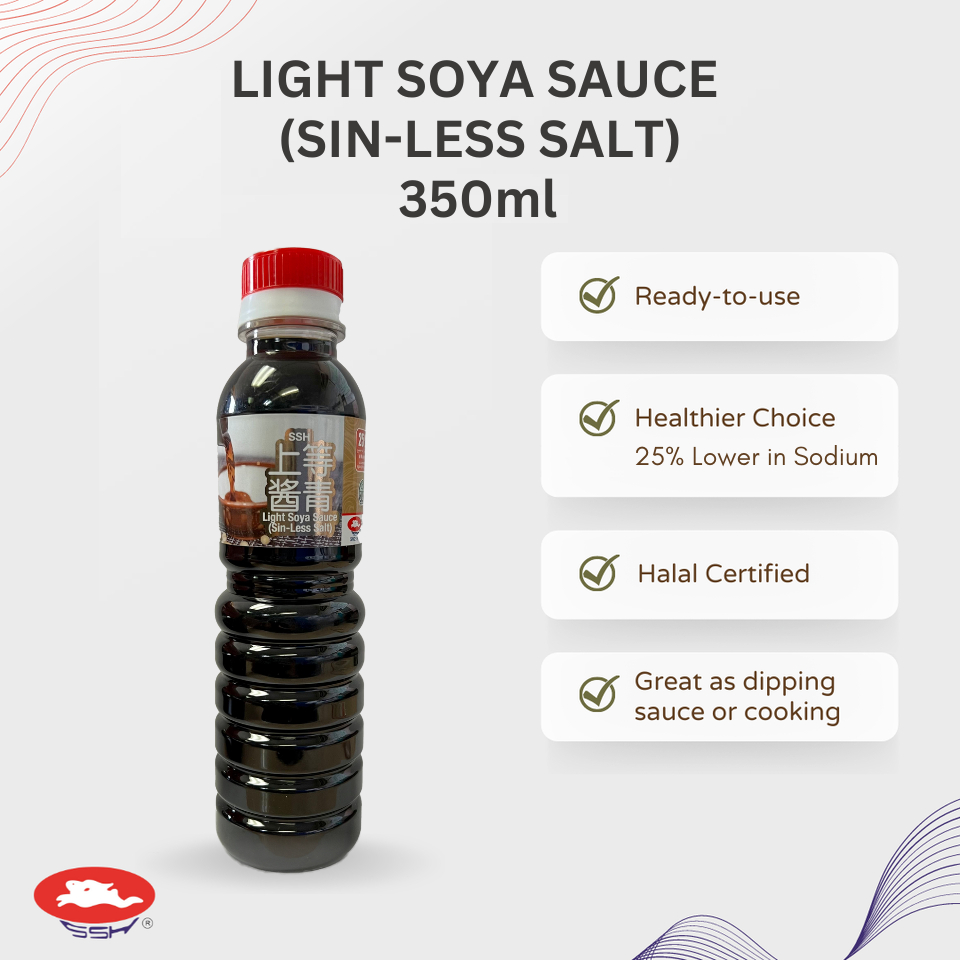 Light Soya Sauces (Sin - less salt) 350ml (bundle of 4) | Shopee Singapore