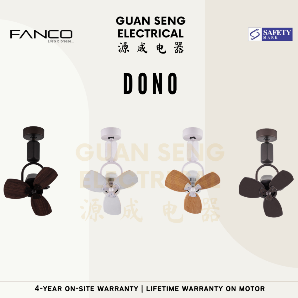 FANCO Dono 16" DC Motor Ceiling / Wall Mounting Fan | Shopee Singapore