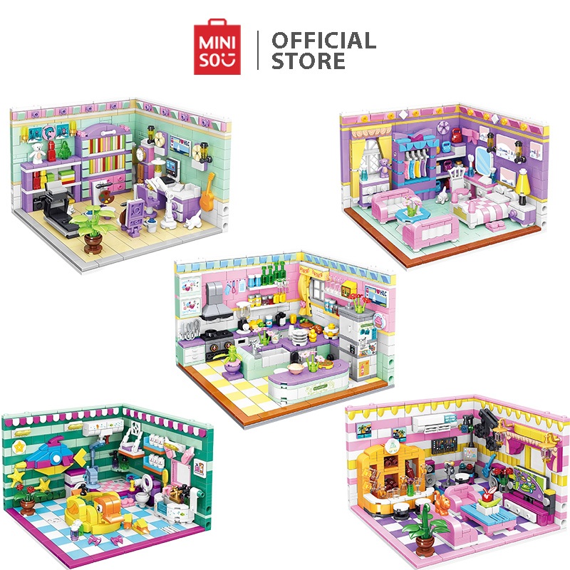 MINISO Mini City - Amusement Park/House Building Blocks (Bathroom/Study ...