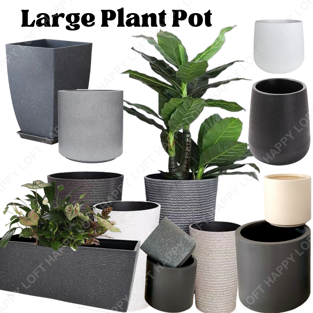 [SG SELLER] Plant Pot Resin Plant Pot Imitation Large Plant Pot Indoor ...