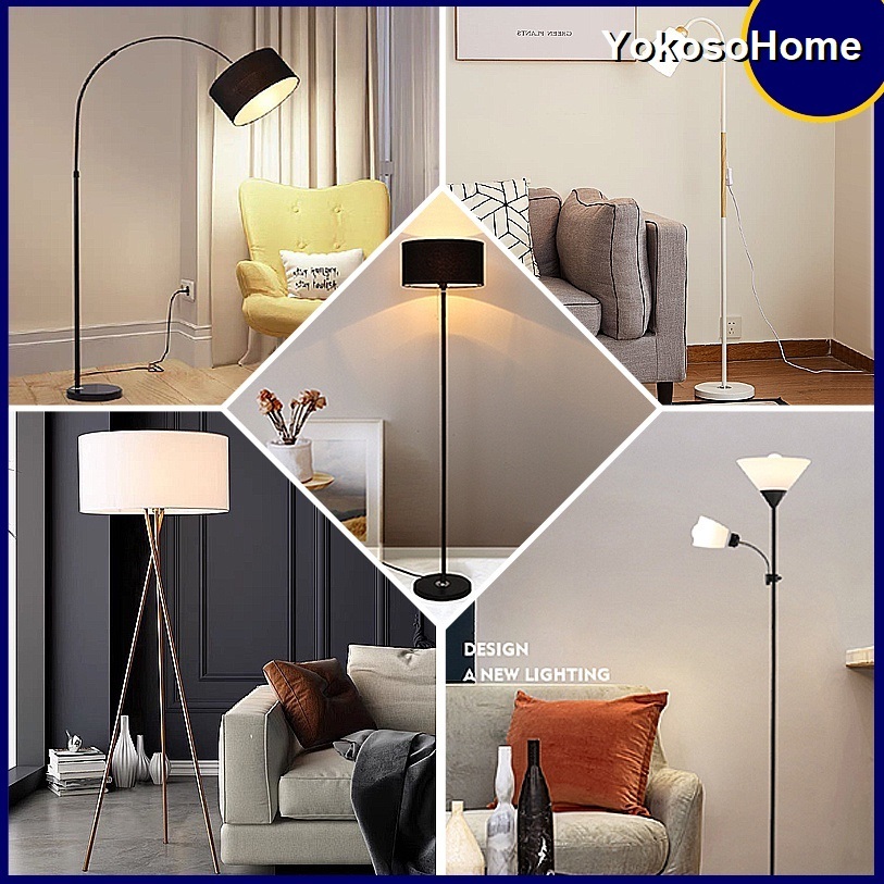 【SG stock】 Modern Nordic Hall Room Stand Floor Lamp Home Decor Standing ...