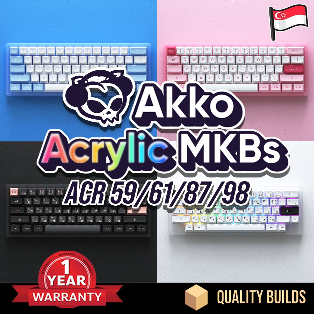 Akko Acrylic ACR 59/61/87/98 Mini RGB Hotswap Wired Mechanical Keyboard ...