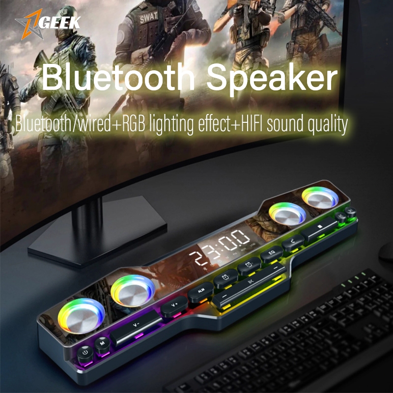 【SG】PC Gaming Sound Bar Esports Audio System Bluetooth Sound RGB Light ...