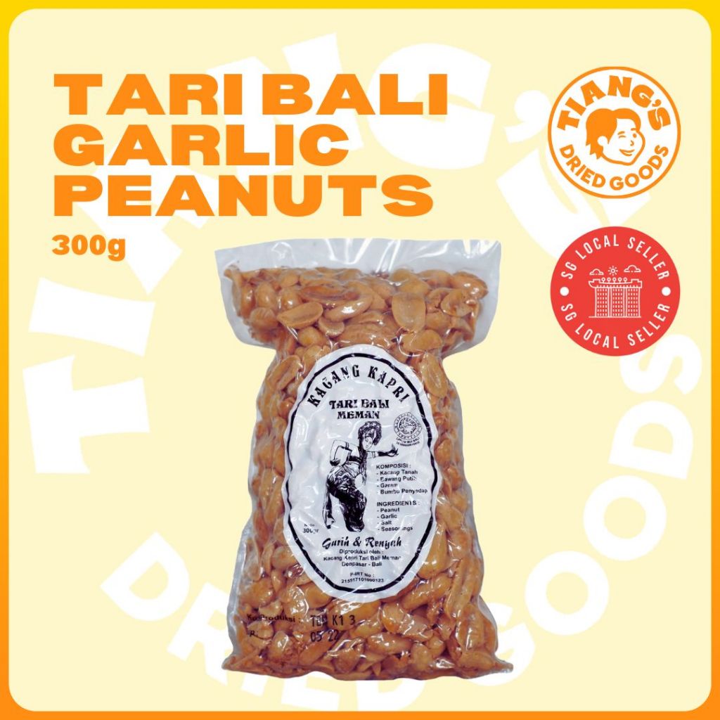 Tari Bali Kapri Kacang Bawang/Garlic Peanuts 300g Tiangs | Shopee Singapore