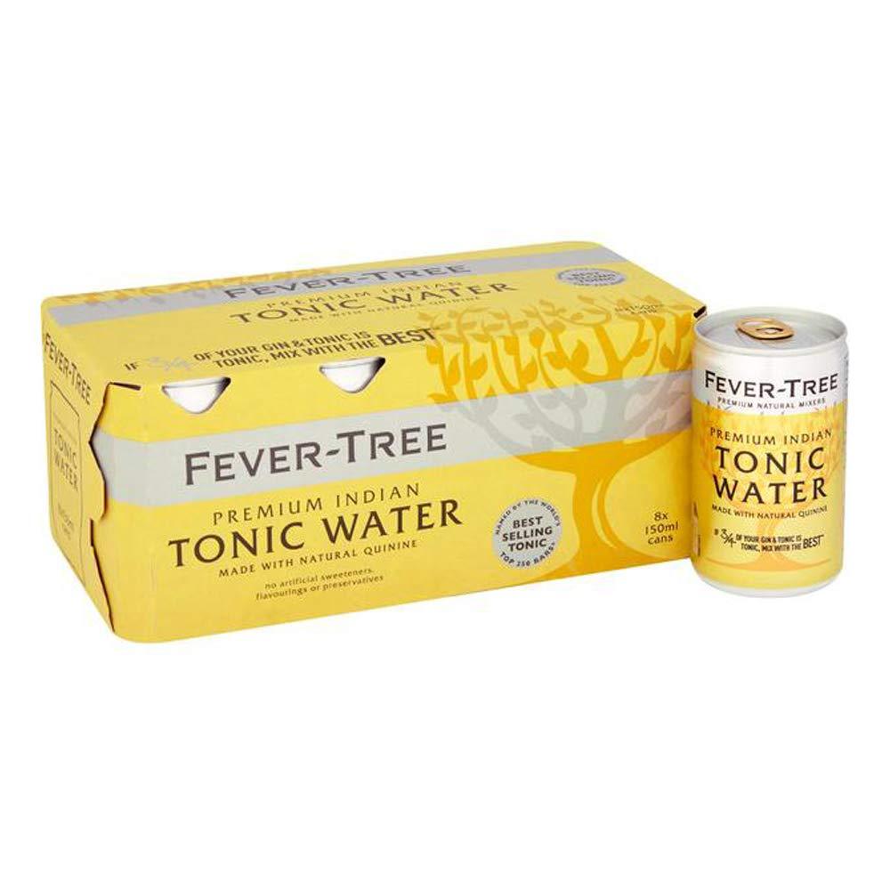 Fever Tree Refreshingly Light Premium Indian Tonic Water Cans Pack of 8 ...