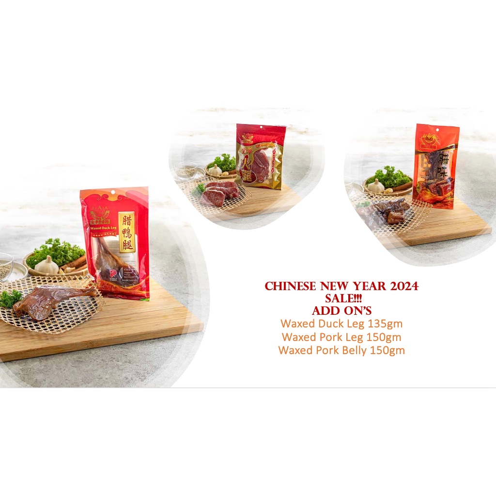 CNY 2024 SALE!!! COMBO Waxed Duck Leg,Waxed Pork Leg & Waxed Pork Belly ...