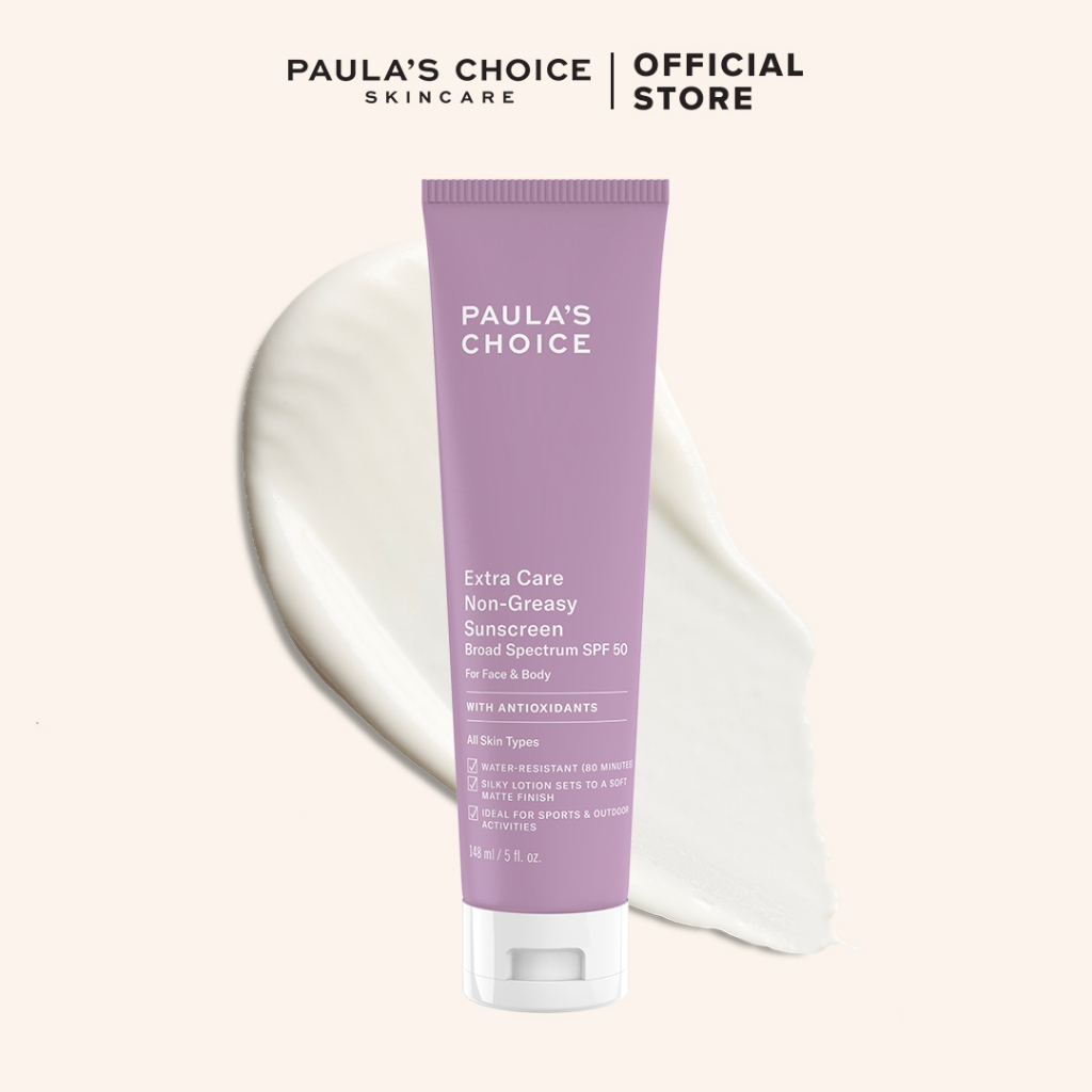 Paula's Choice Extra Care Non-Greasy Face & Body Sunscreen SPF 50 ...