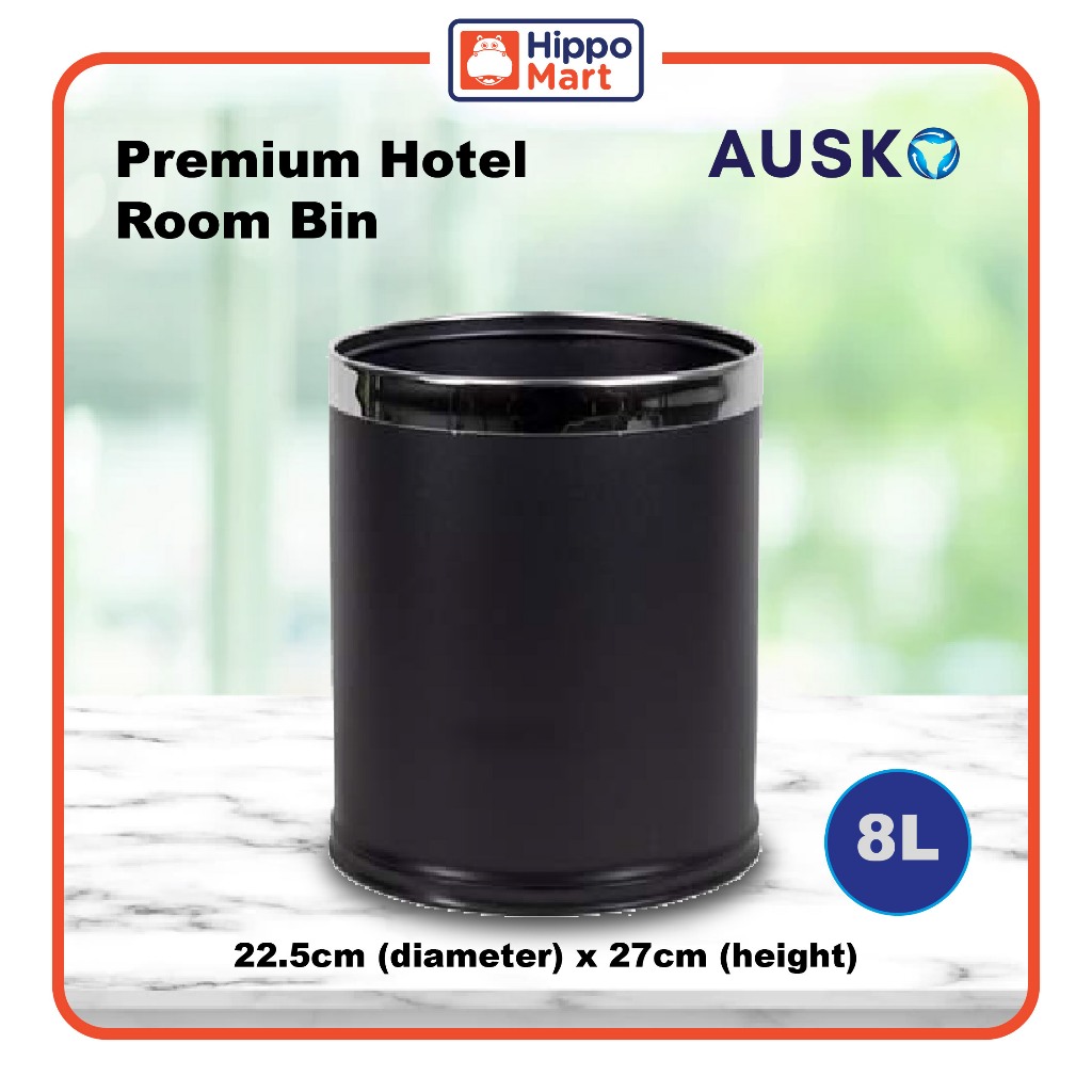 Premium Dustbin | Hotel Room Bin | 8L | Open Top Bin | Trash Bin ...