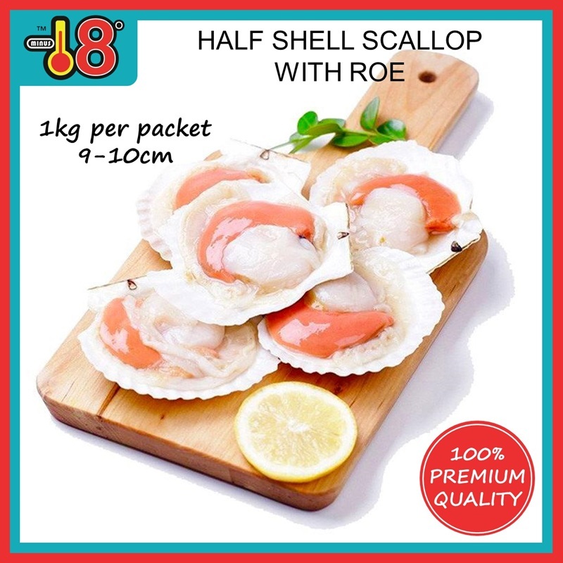 Emerald Half Shell Scallop Large 9-10cm (1kg/packet) | Shopee Singapore